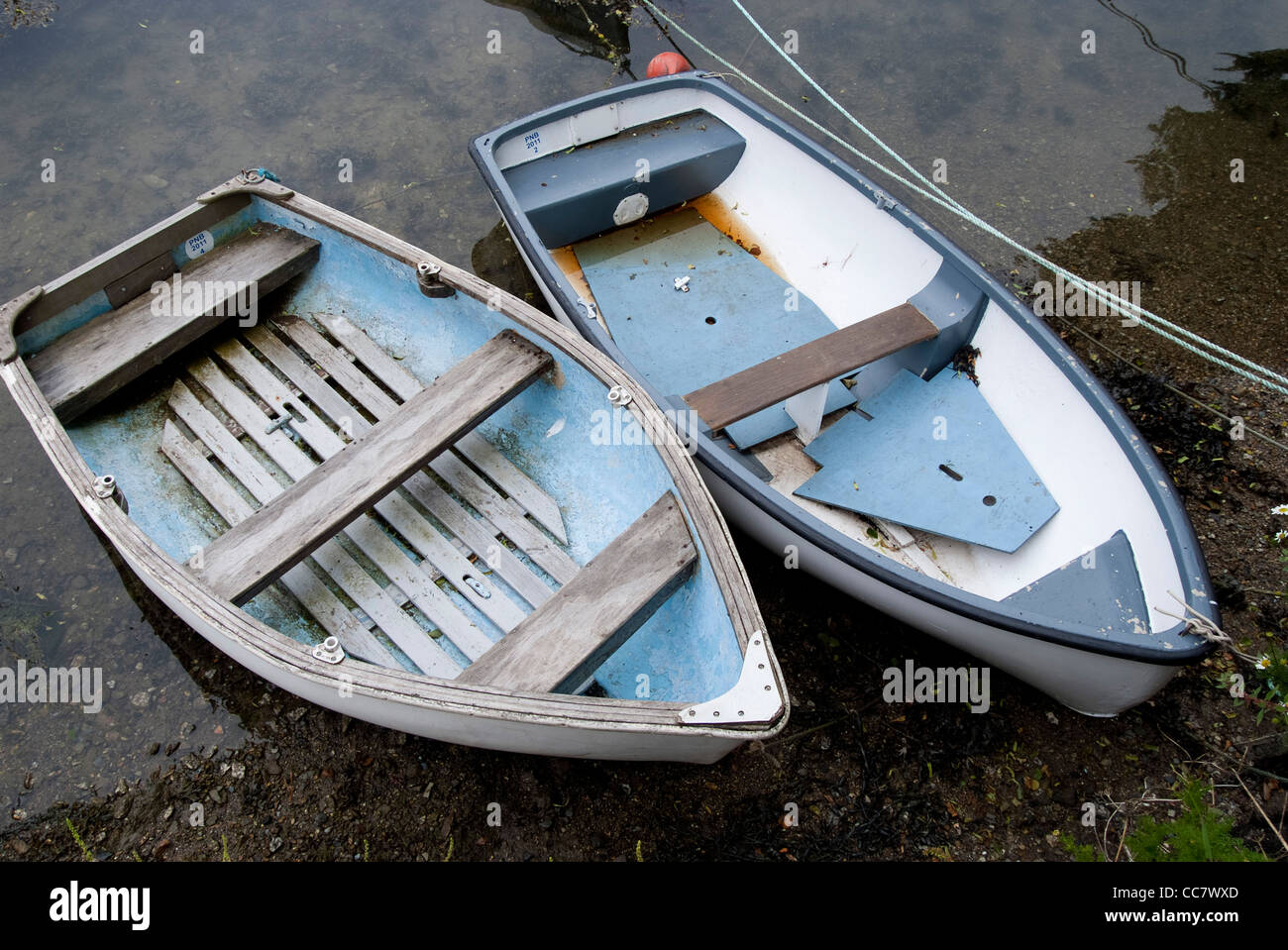Two rowing boats Stock Photo - Alamy