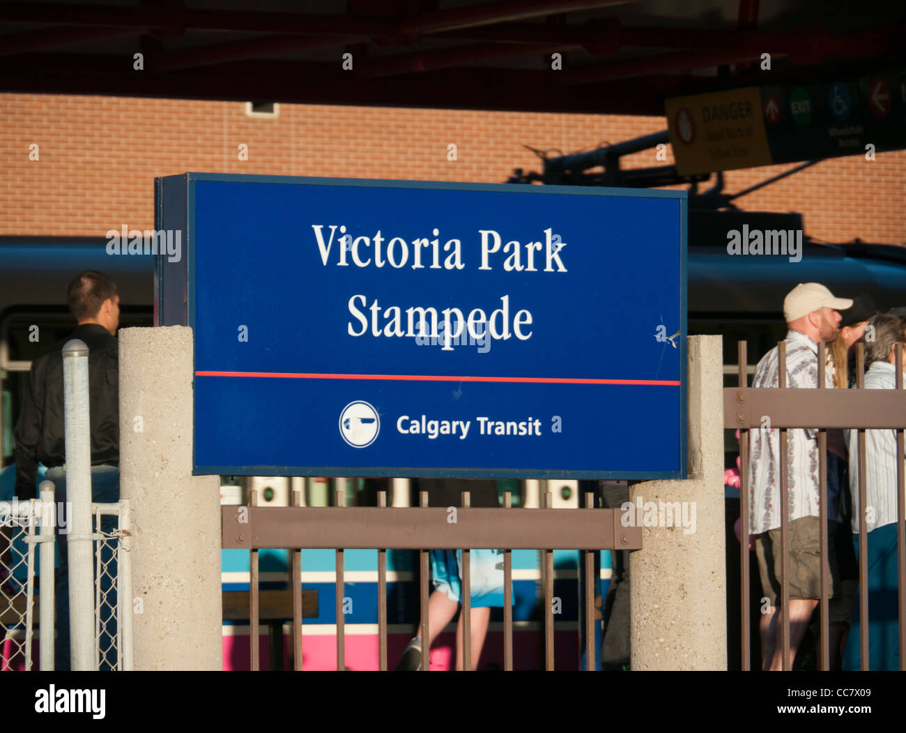 Victoria Park Stampede Transit rail station in Calgary Canada Stock ...