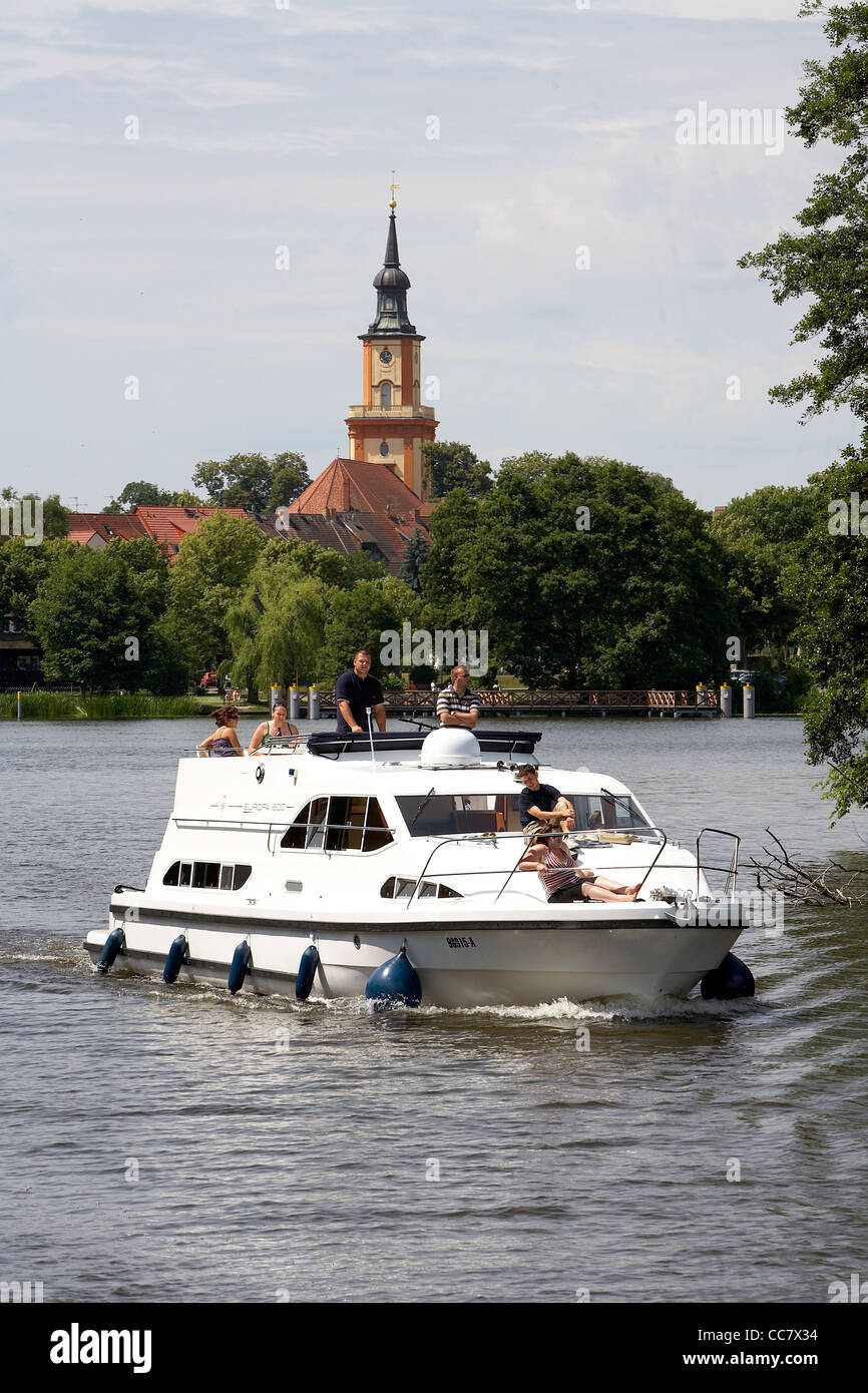 PLEASURE BOATING CRUISING THE EAST GERMANY RIVERS AND LAKES Stock Photo ...