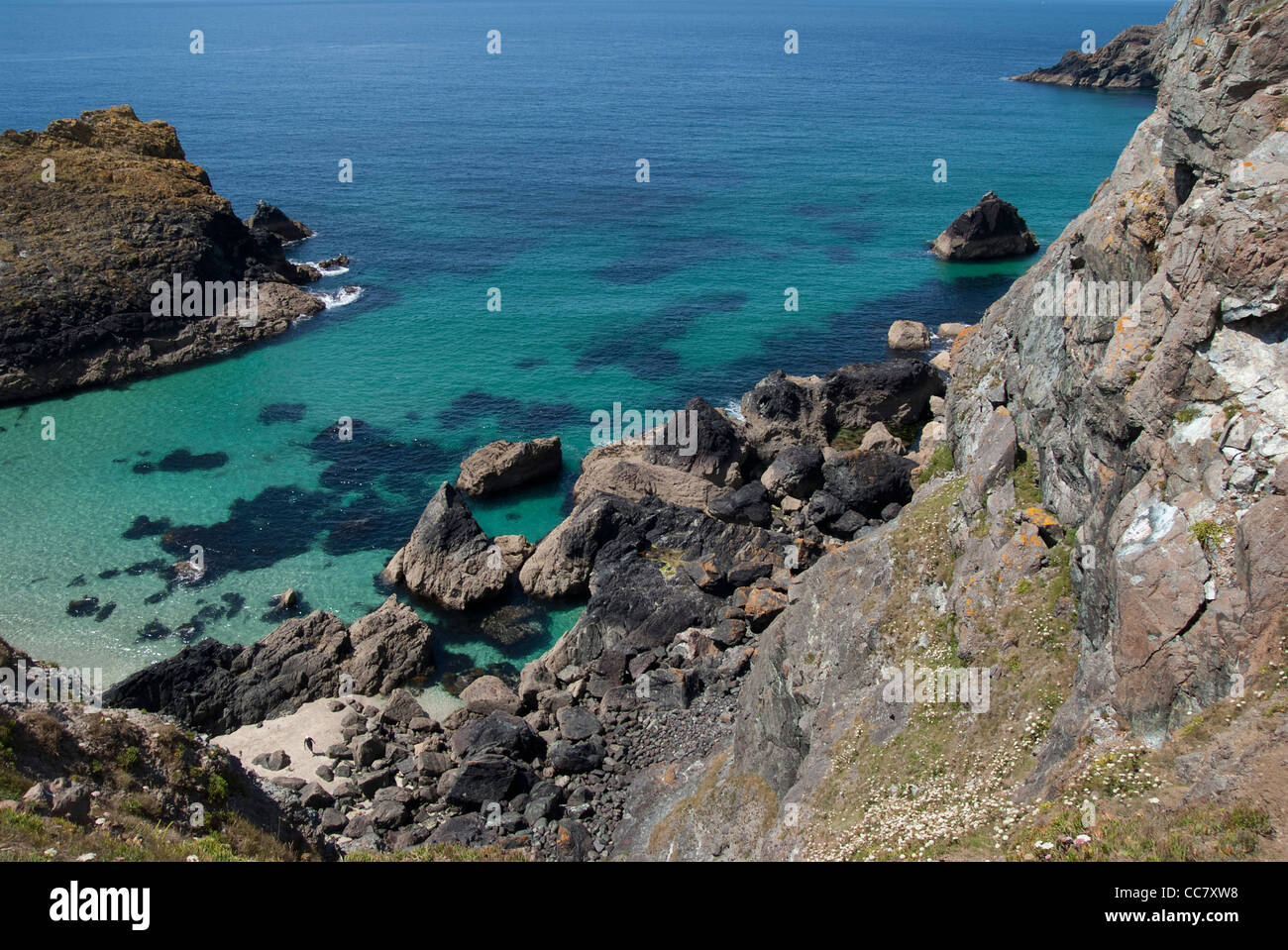 Rugged coast line in Cornwall, UK Stock Photo - Alamy