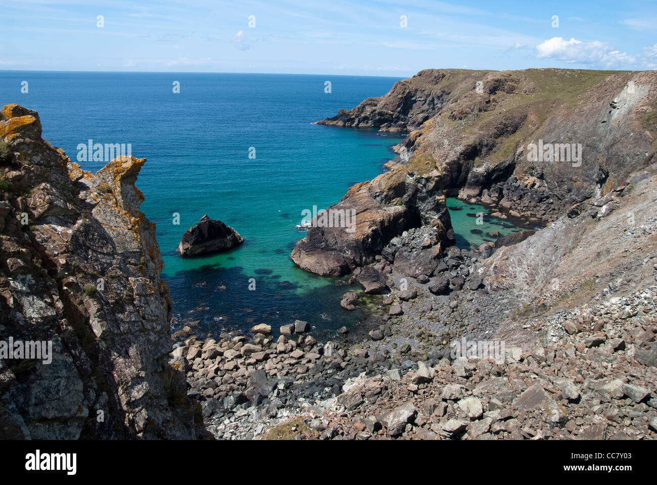 Rugged coast line in Cornwall, UK Stock Photo - Alamy