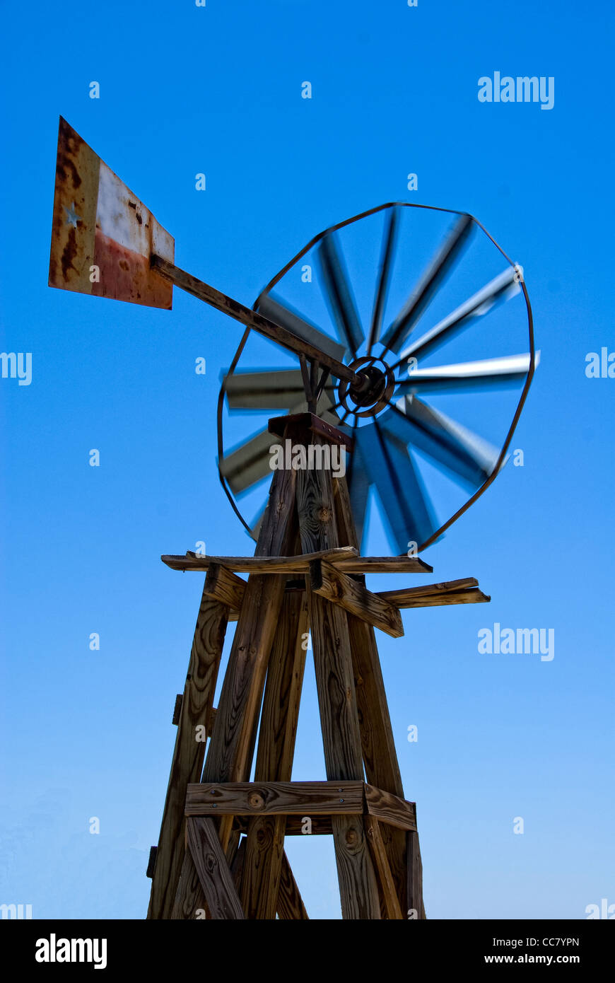 Windmill blowing in the wind at Mummy Mountain in Scottsdale, Arizona ...