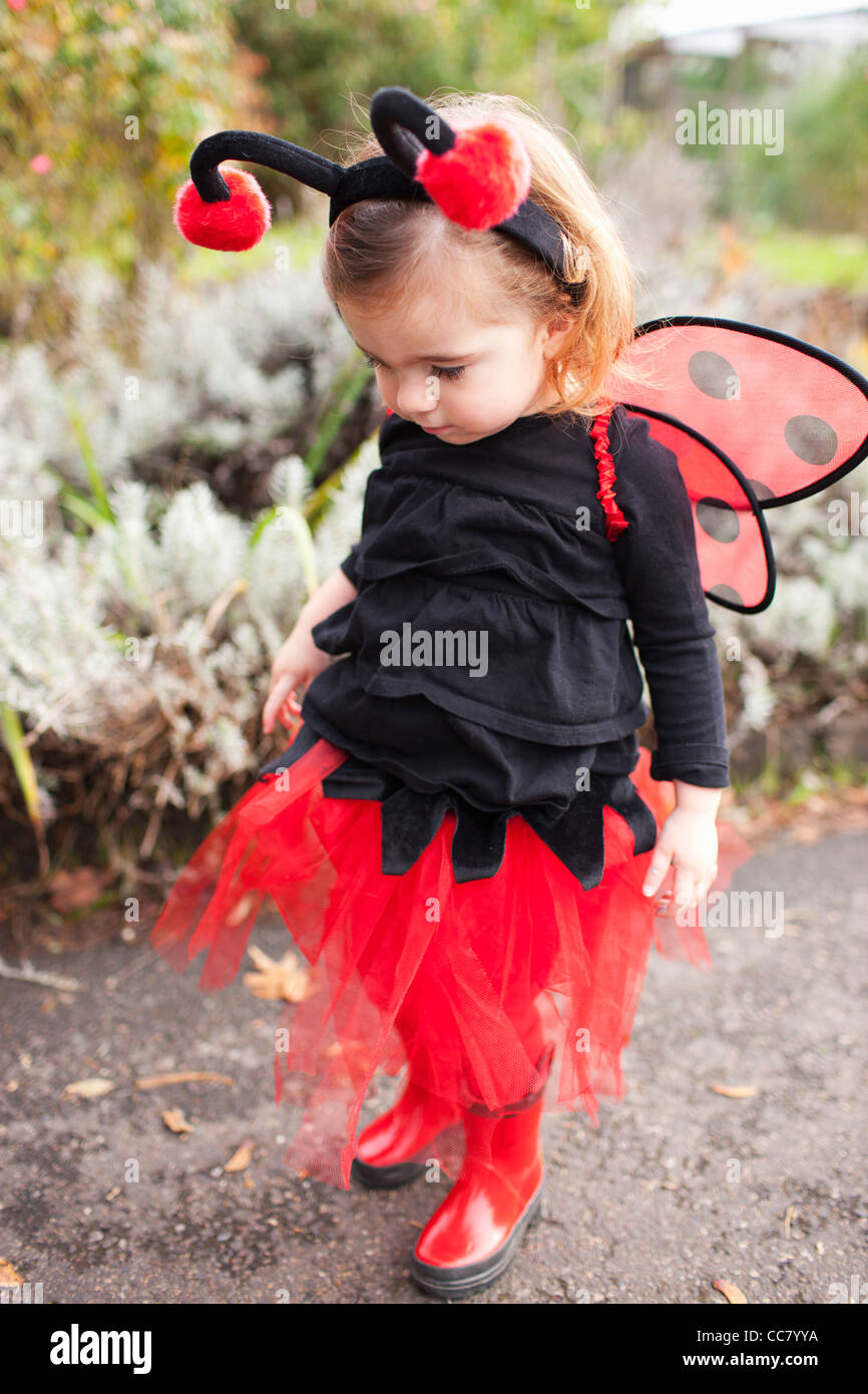 Girl Dressed-Up as Ladybug, Portland, Multnomah County, Oregon, USA ...