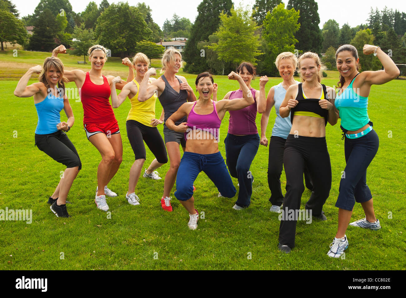 Group of Women Working-Out, Portland, Multnomah County, Oregon, USA ...
