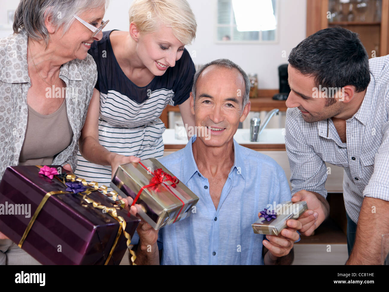 Family birthday party Stock Photo - Alamy