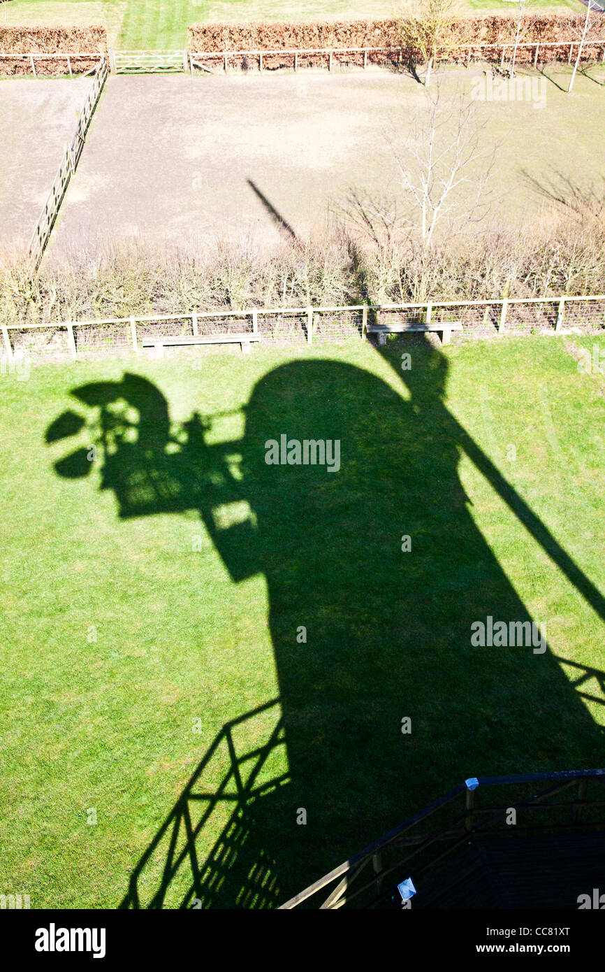 The shadow of Wilton Windmill, a tower mill and the only working ...