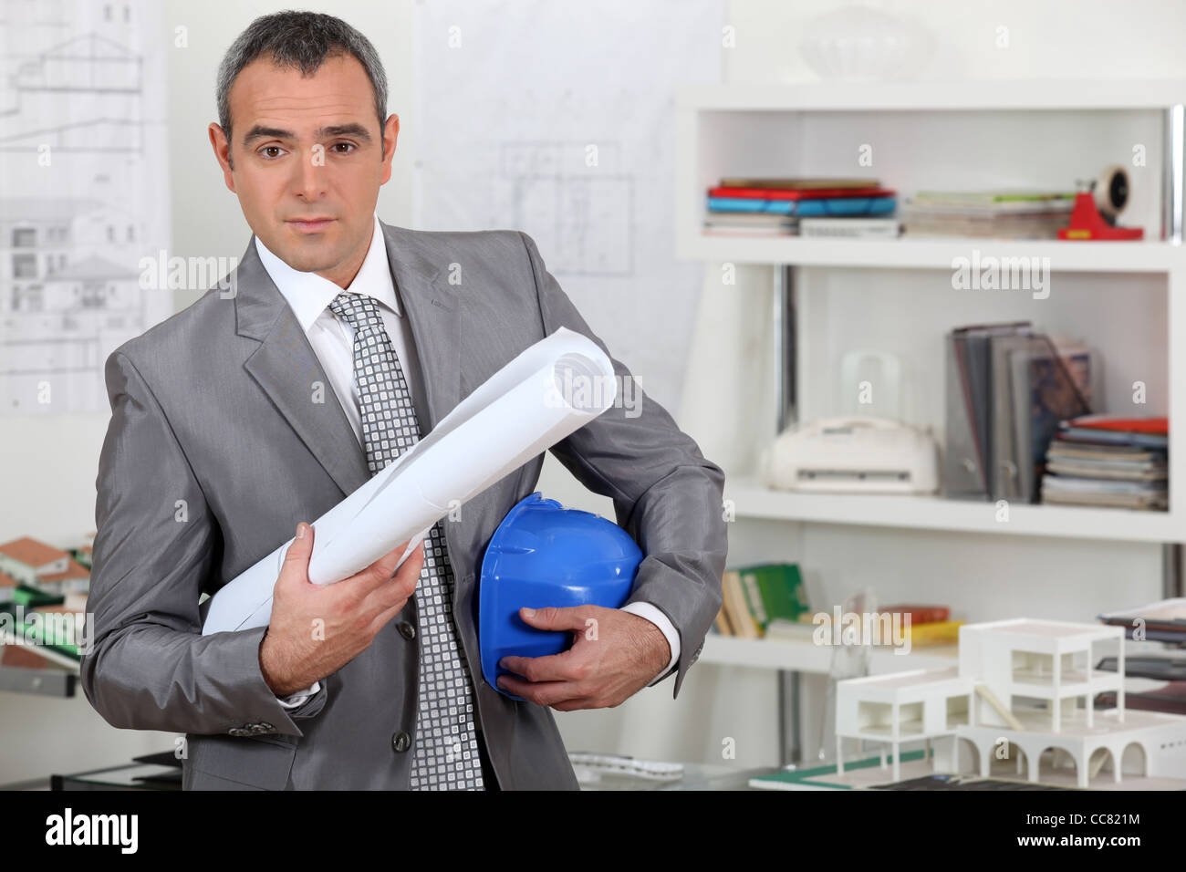 Portrait male architect drawings hi-res stock photography and images ...