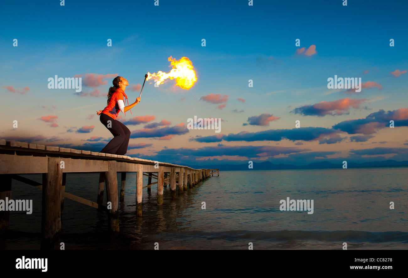 Fire breather pier hi-res stock photography and images - Alamy