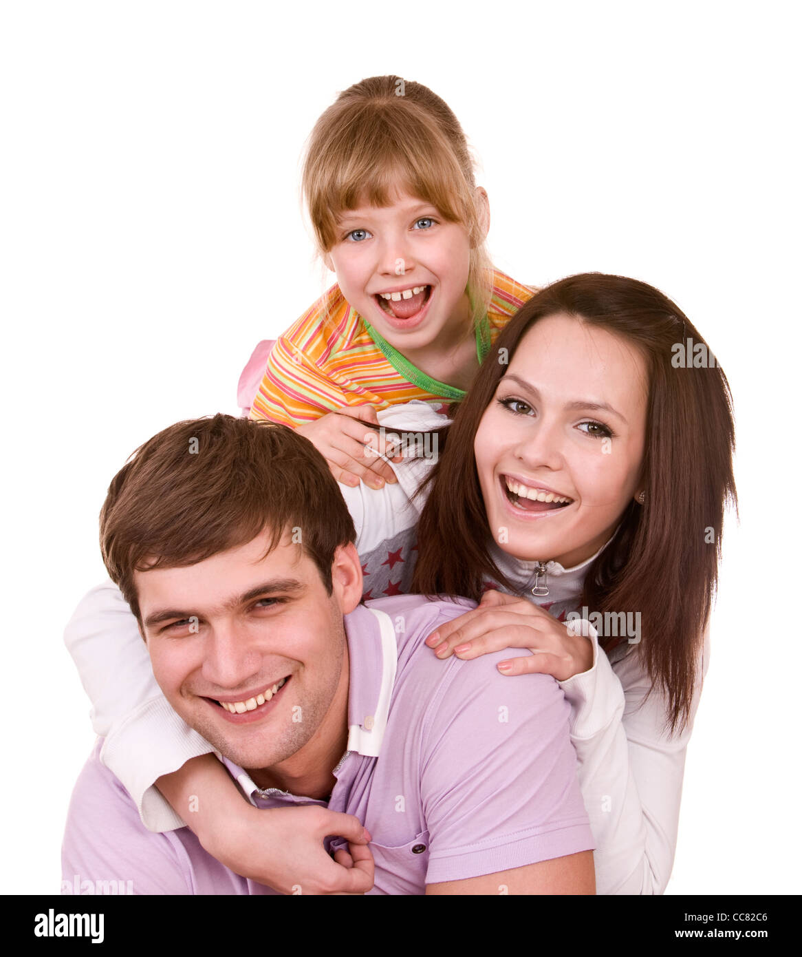 Happy family and child Stock Photo - Alamy