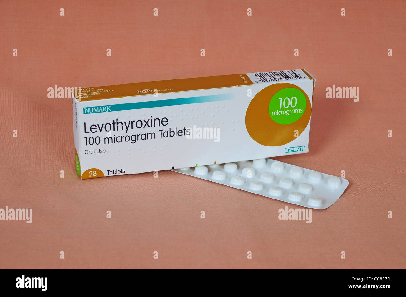 Packet and strip of Levothyroxine tablets for the treatment of ...
