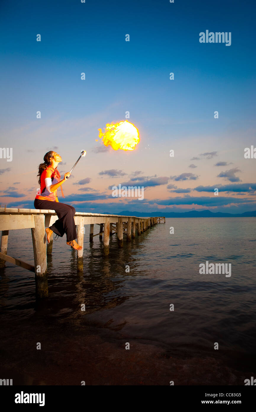 Fire breather pier hi-res stock photography and images - Alamy