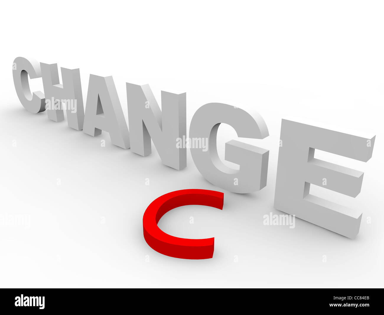 Time for Change to take a chance over white background Stock Photo - Alamy