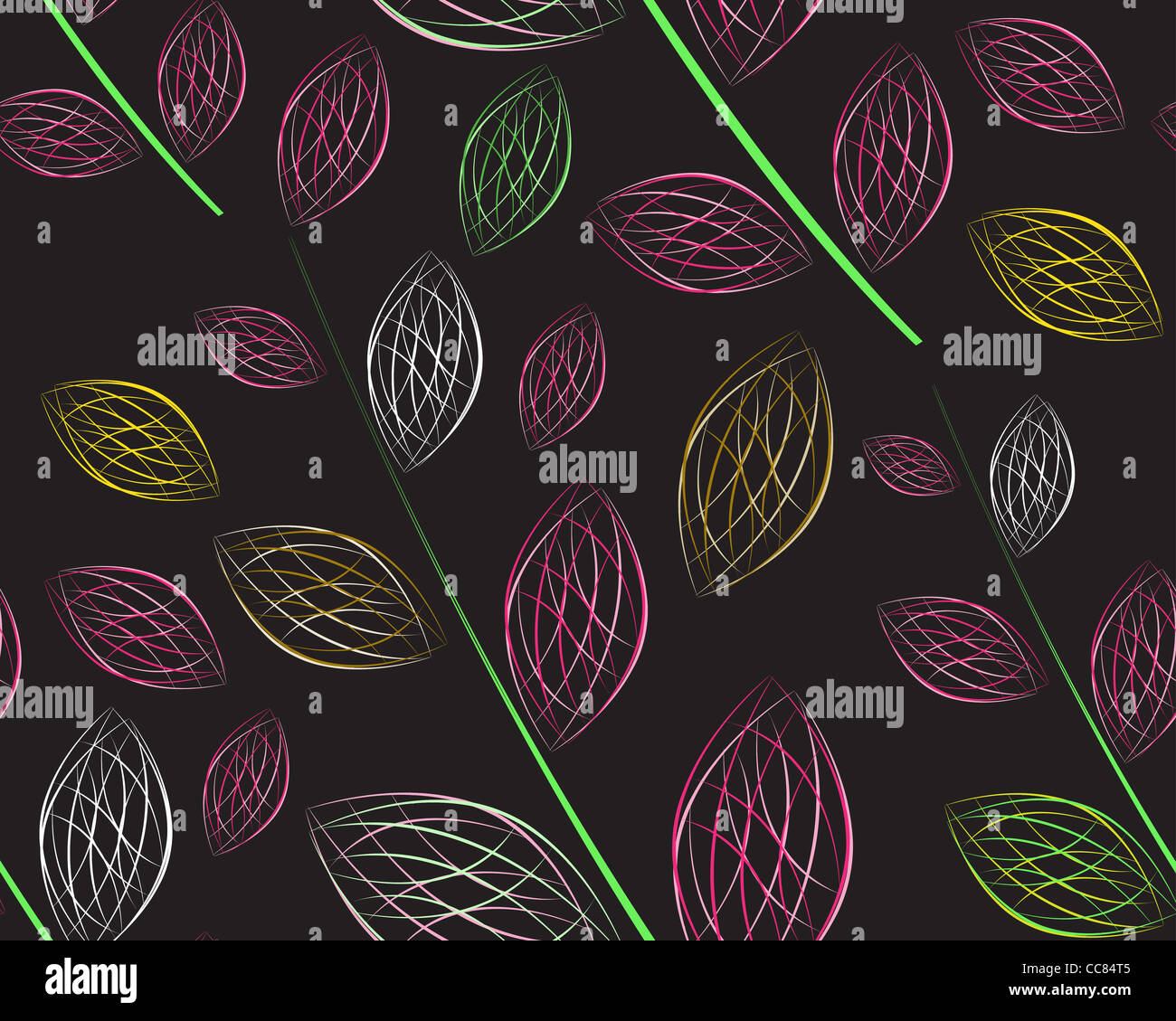 simple art of seamless colored leaf pattern Stock Photo - Alamy
