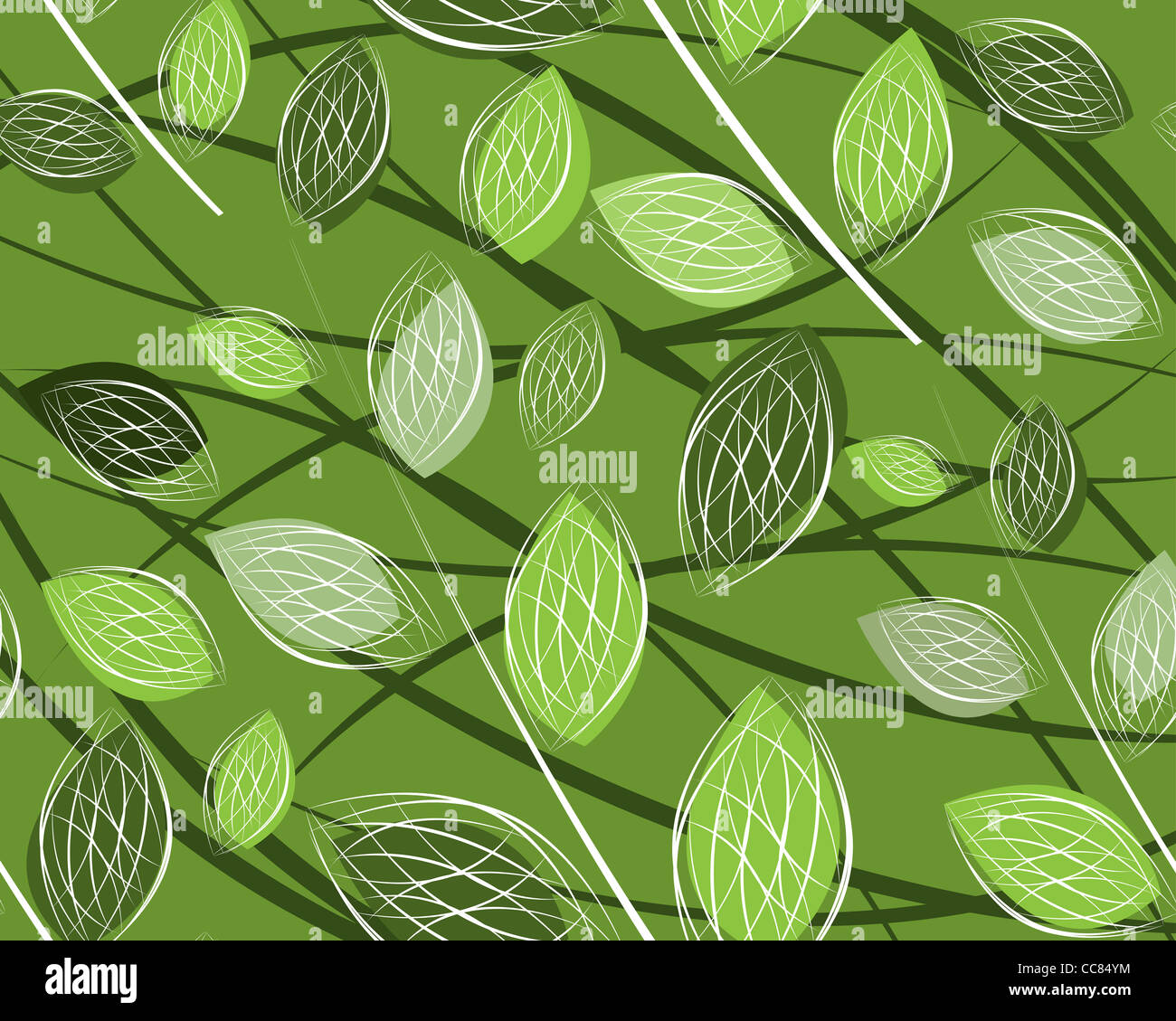 simple art of seamless colored leaf pattern Stock Photo - Alamy