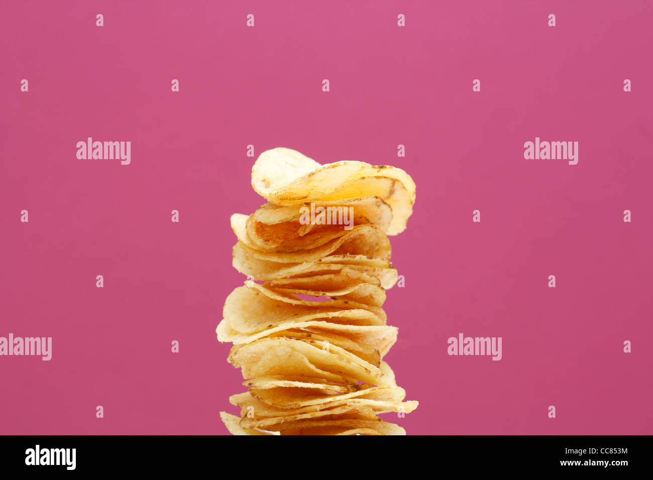 Stack of potato chips Stock Photo - Alamy