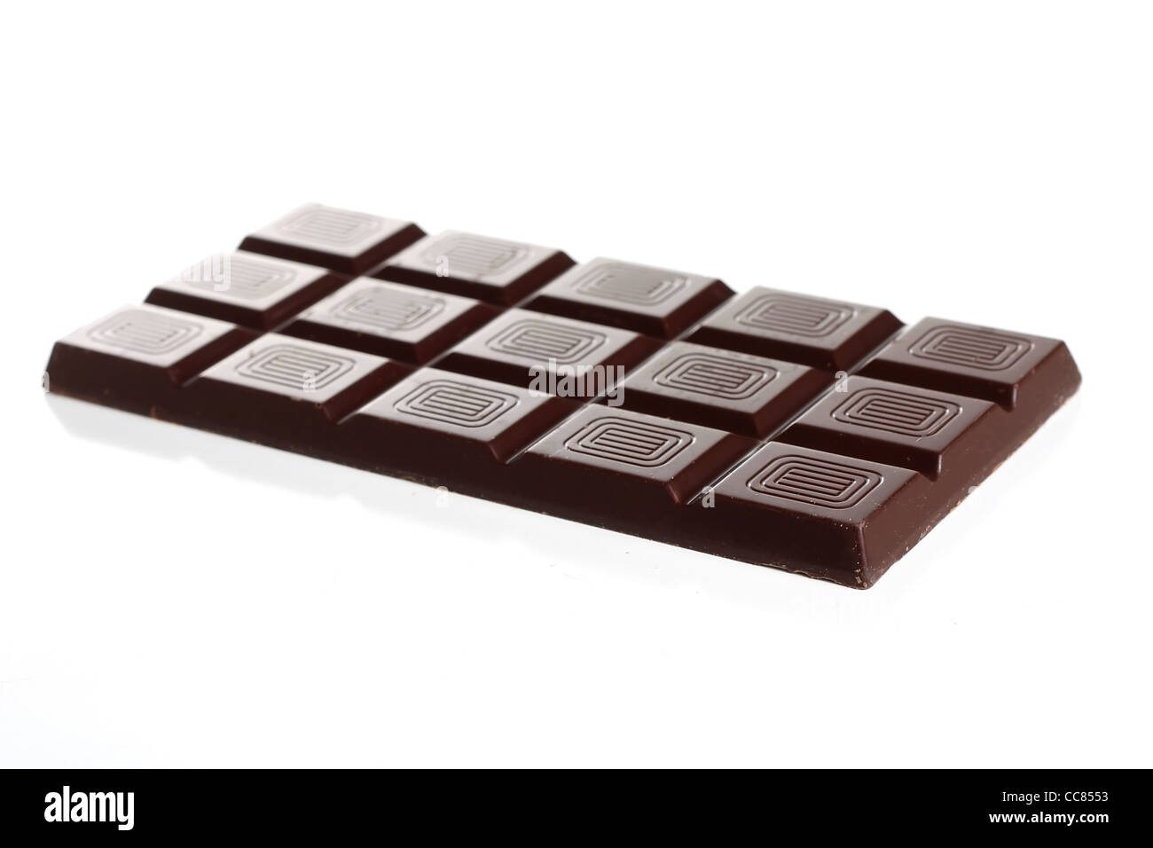 Delicious dark chocolate bar isolated Stock Photo - Alamy