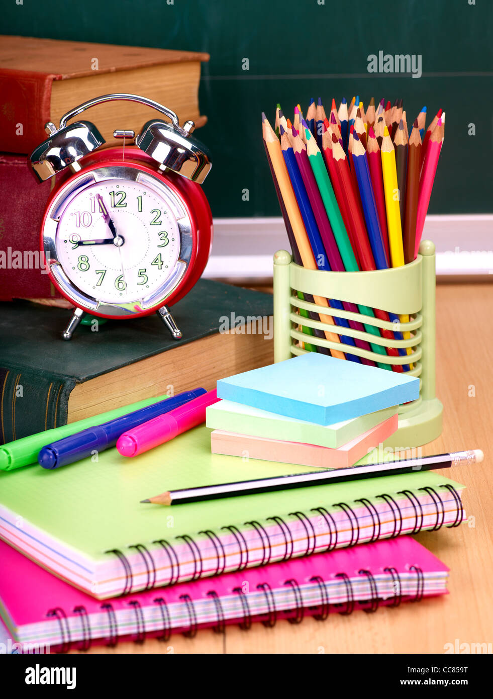 School supplies. Writing utensils Stock Photo - Alamy