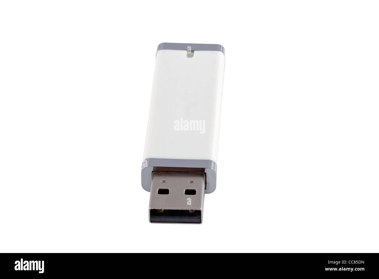 Close up of a USB flash memory Isolated on white. Isolated with ...