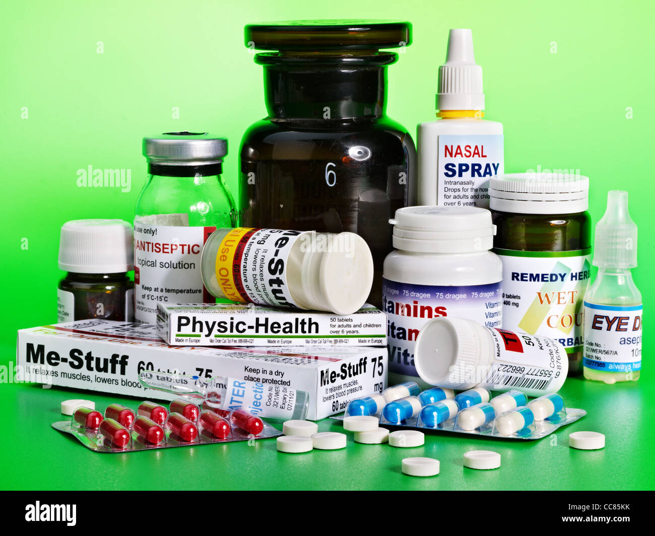 Group blister pack of pills Stock Photo - Alamy