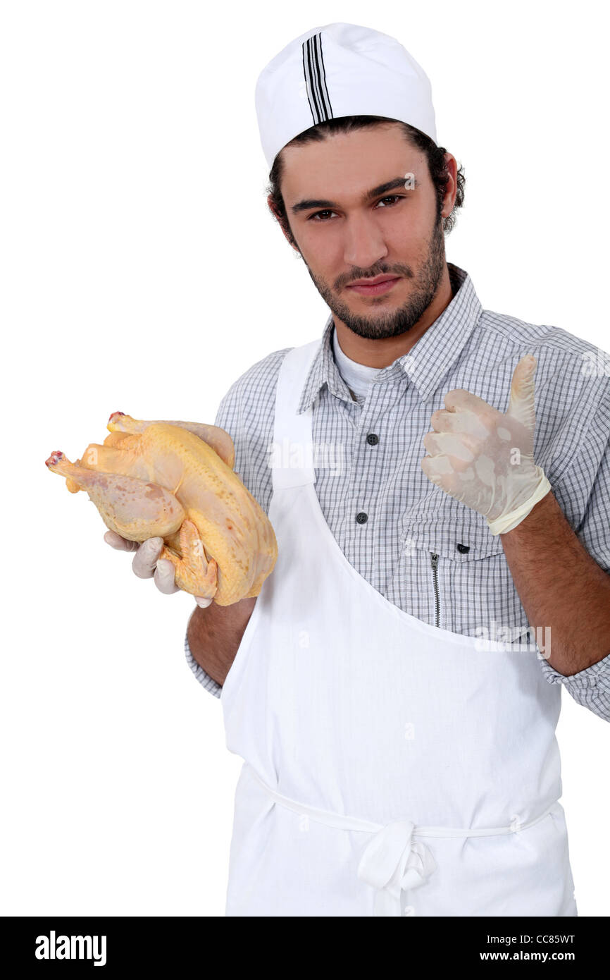portrait of a butcher Stock Photo - Alamy