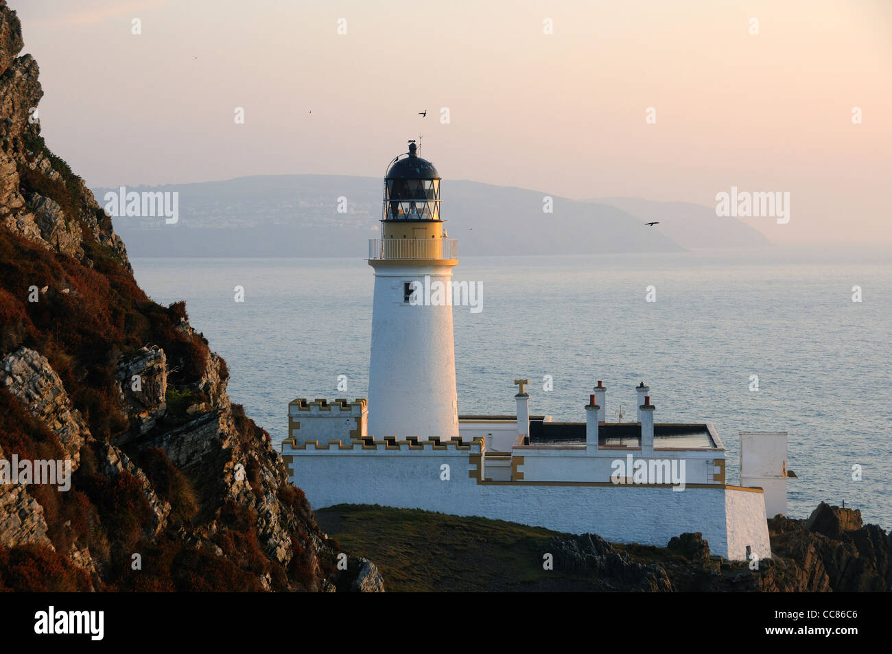 Douglas Head Lighthouse at dawn, The Isle of Man Stock Photo - Alamy