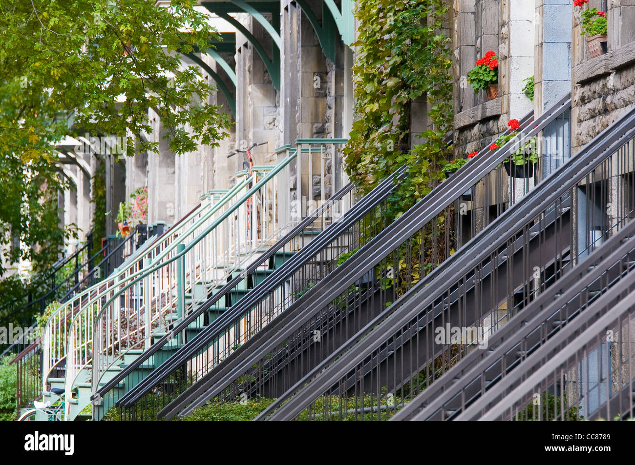 Montreal iron staircase hi-res stock photography and images - Alamy
