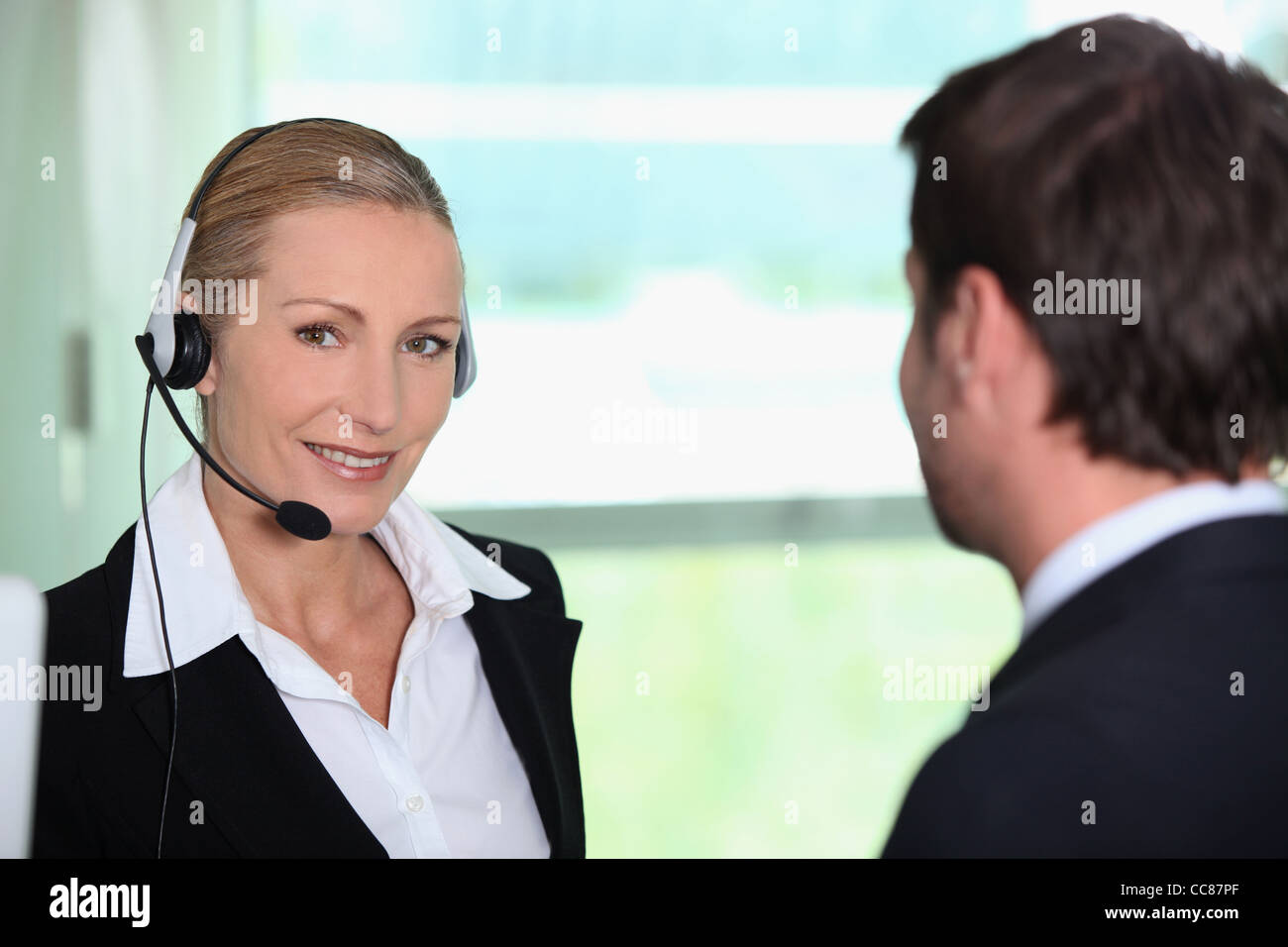 Interpreter client hi-res stock photography and images - Alamy
