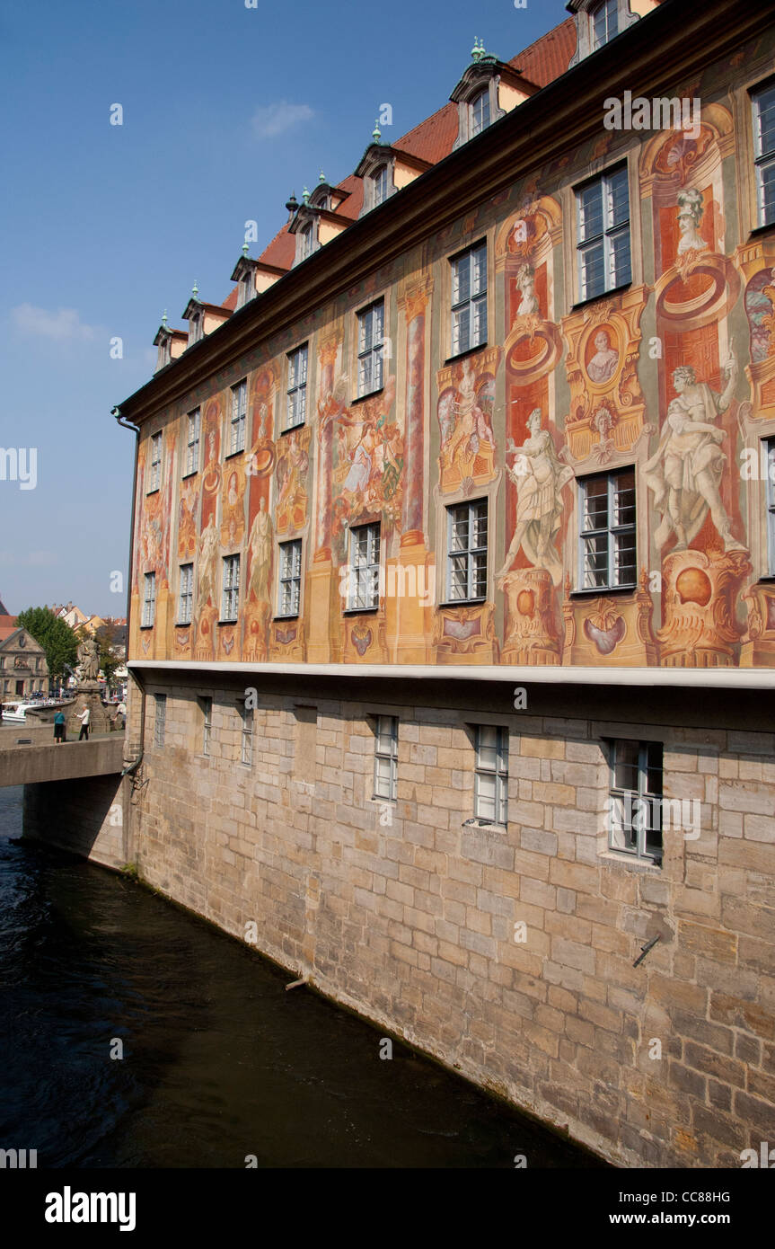 Germany, Bamberg. Historic 14th century Baroque & Rococo Old Town Hall ...