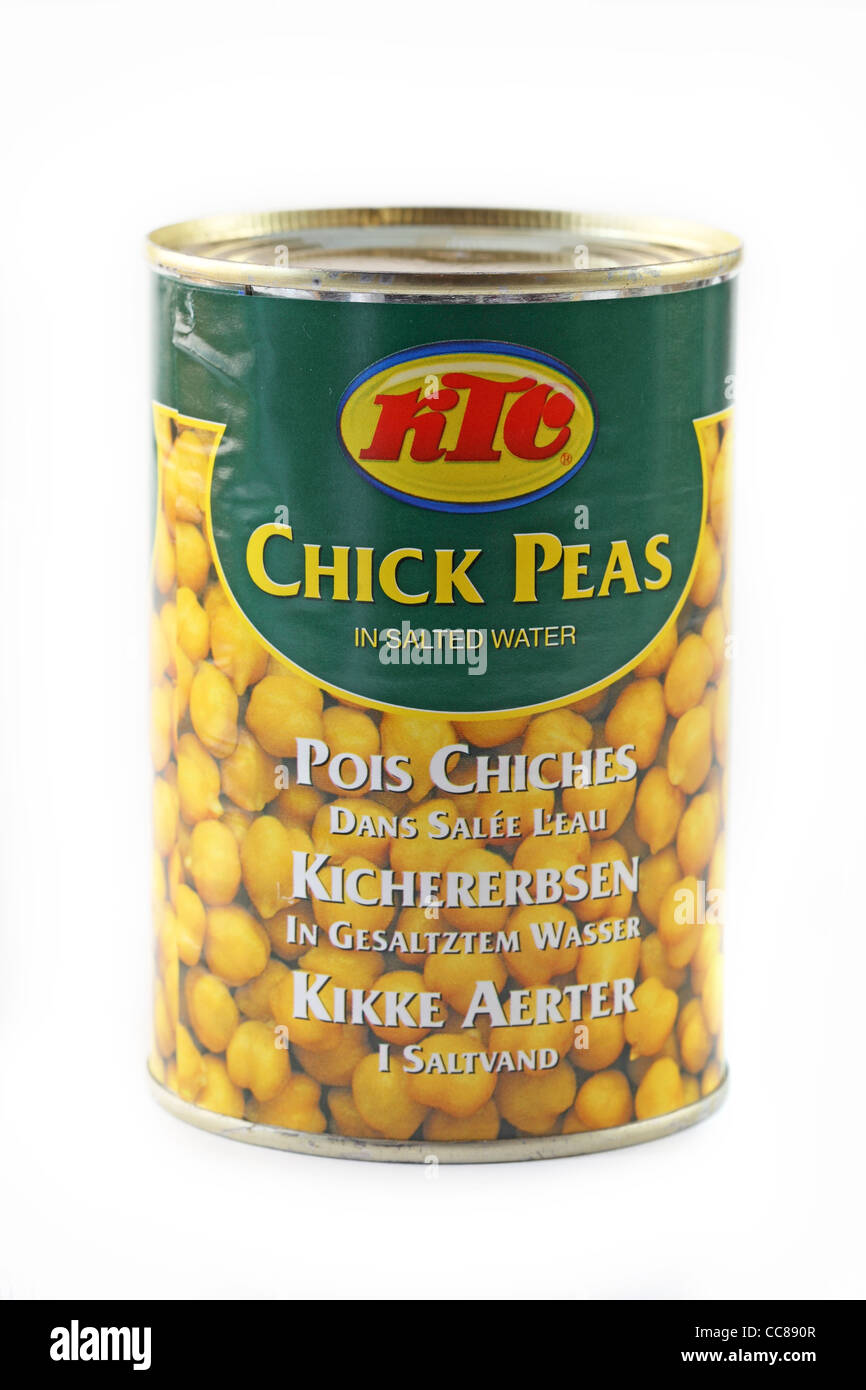 Chick peas tin Stock Photo - Alamy