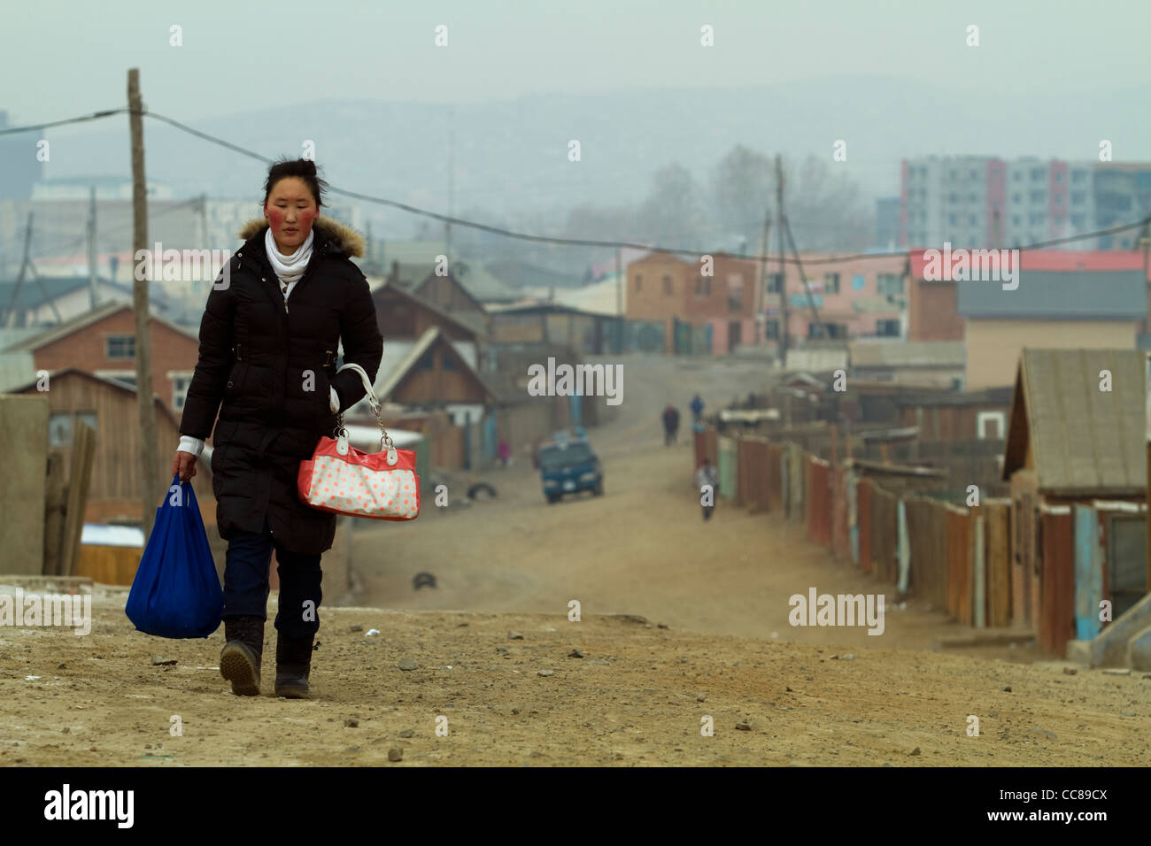 Street scene Darhan Mongolia Stock Photo - Alamy