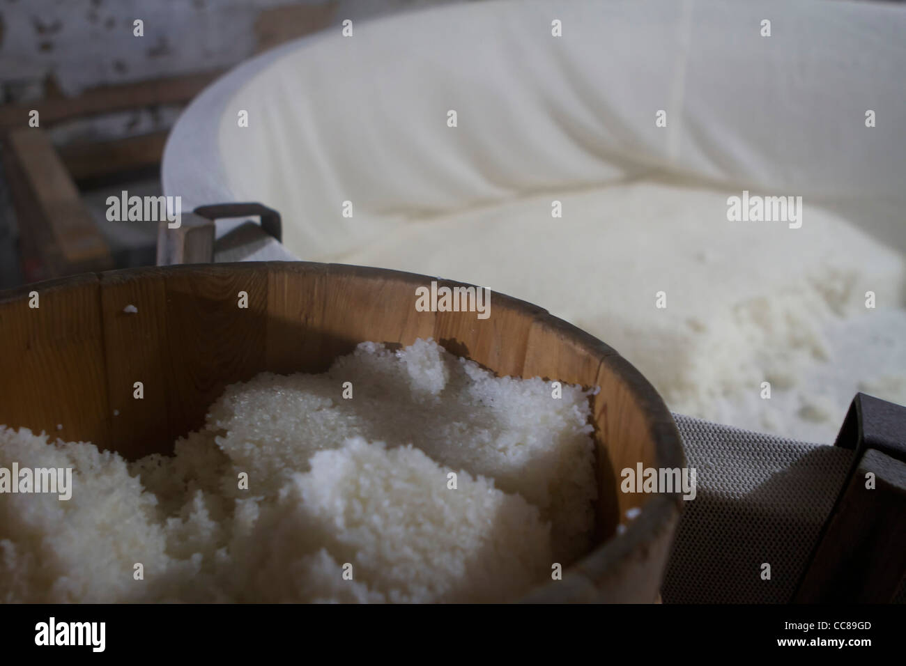 Steaming rice for sake Stock Photo - Alamy