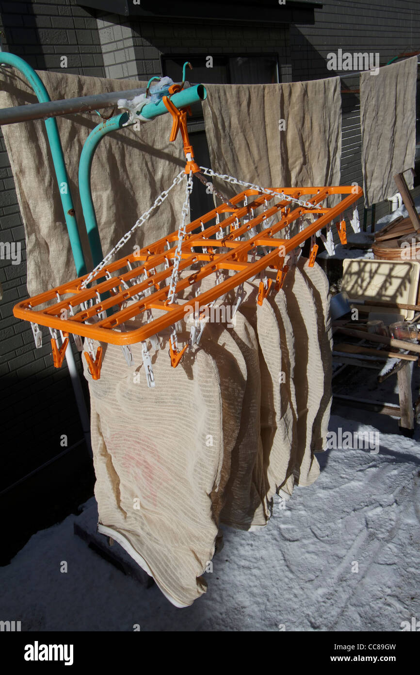 Drying rice japan hi-res stock photography and images - Alamy