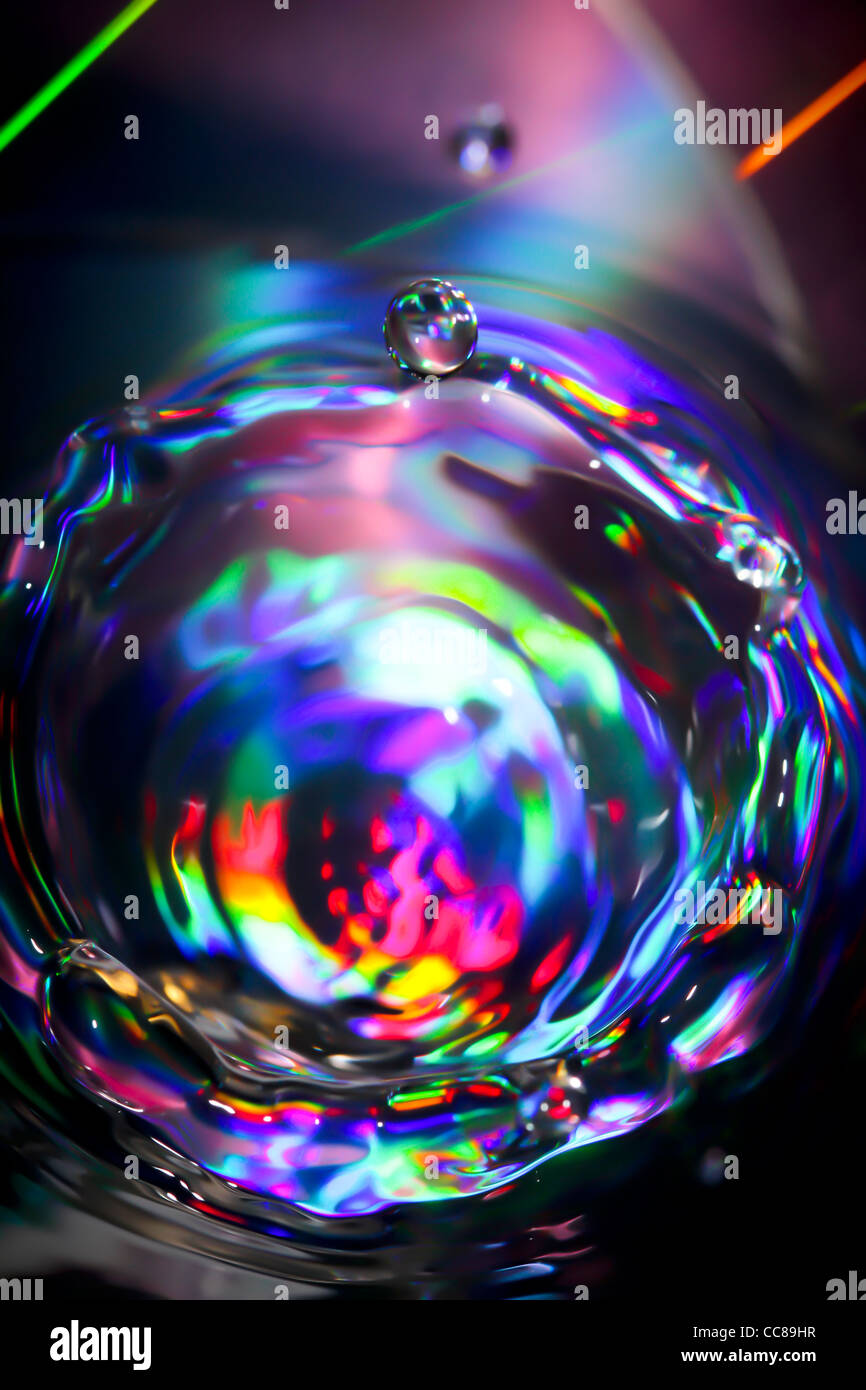 A colourful water droplet Stock Photo - Alamy