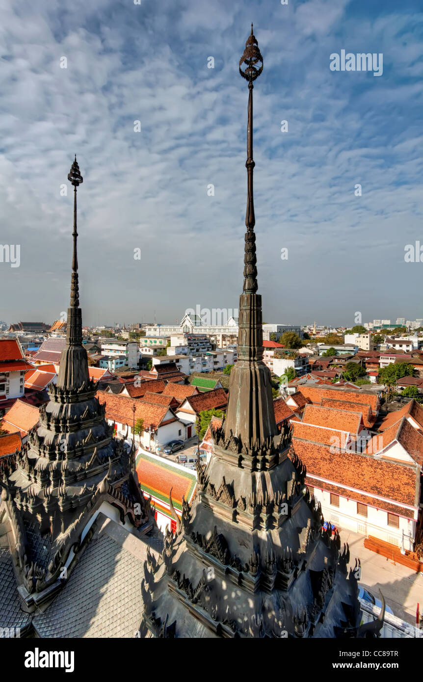 View from Loha Prasat at Wat Ratchanadda | Bangkok Stock Photo - Alamy