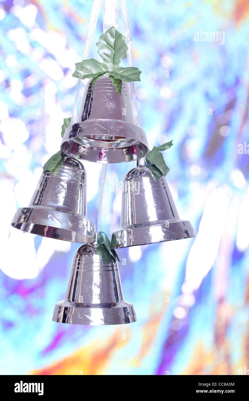 New year bells on blur background Stock Photo - Alamy