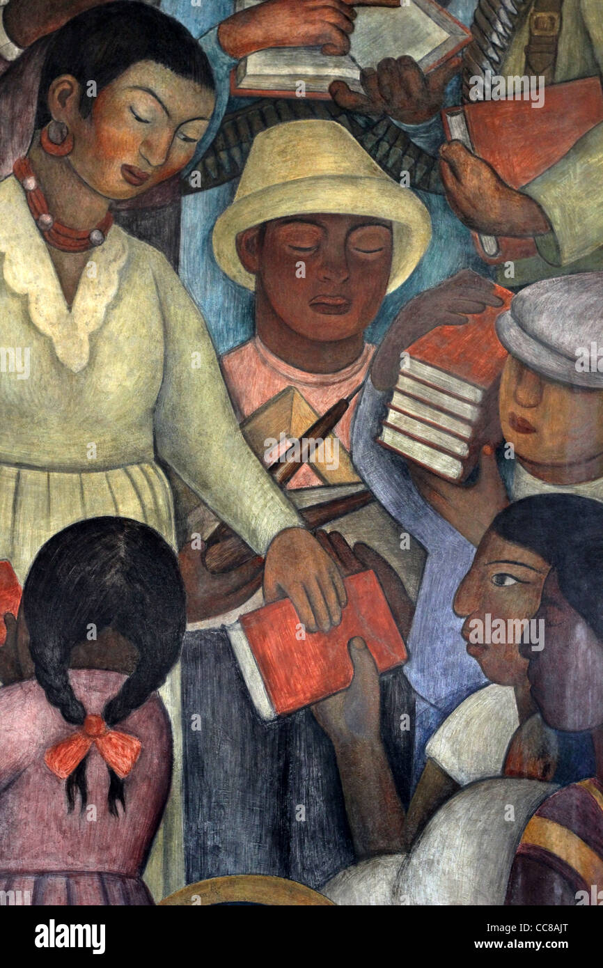 Diego Rivera murals ( wall paintings) in the Secretary of Public ...