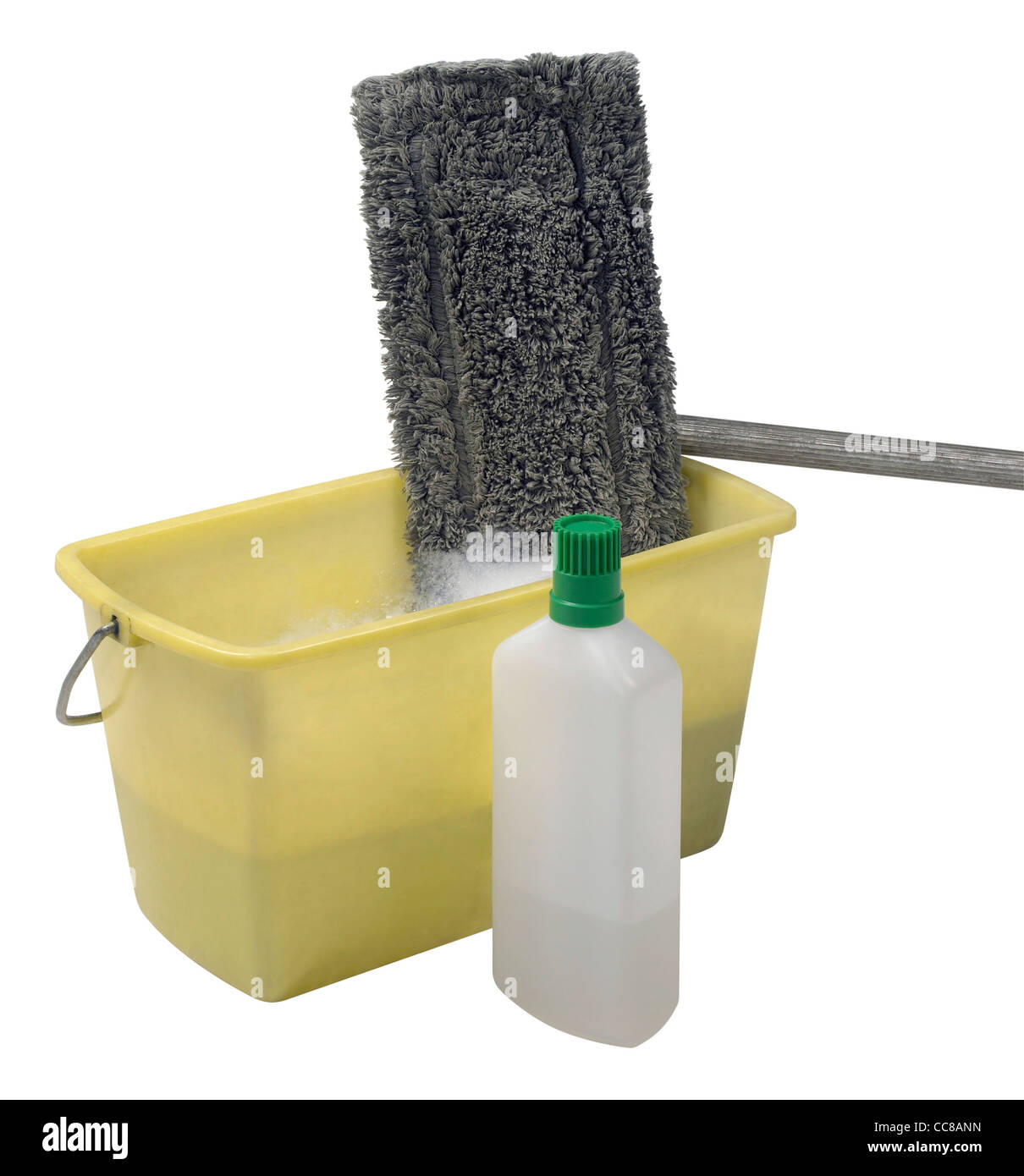 studio photography of a cleaning mop and equipment in white back Stock ...