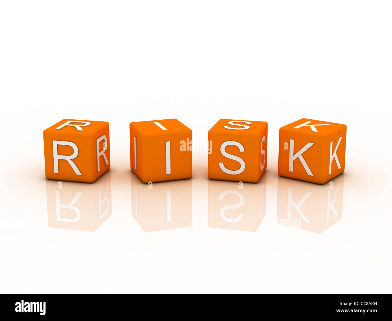 Risk Blocks, orange color on white background Stock Photo - Alamy