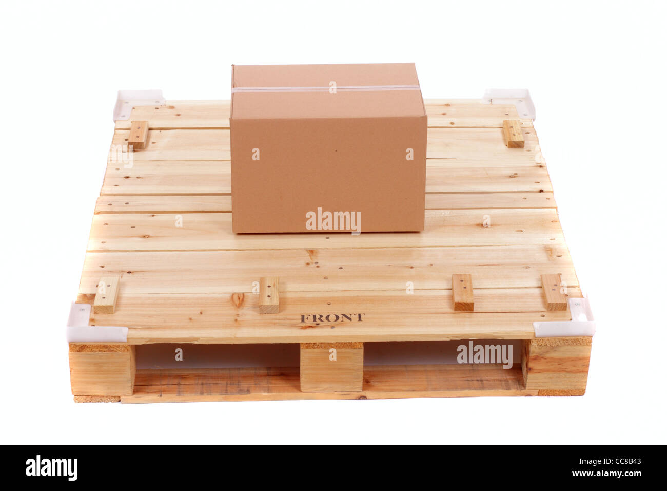wooden shipping pallet,photo on the white background Stock Photo - Alamy