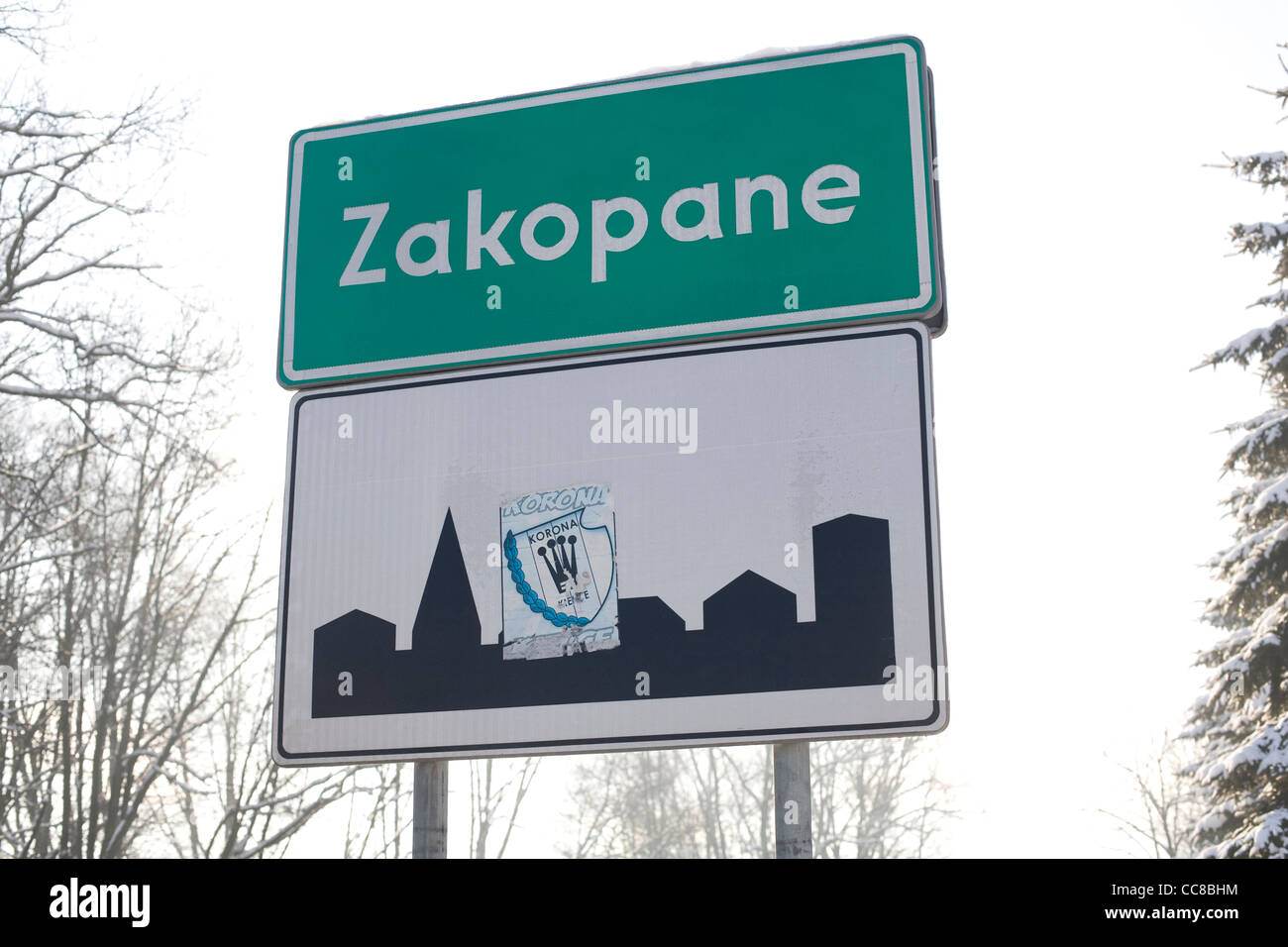 Sign Zakopane Poland Stock Photo - Alamy