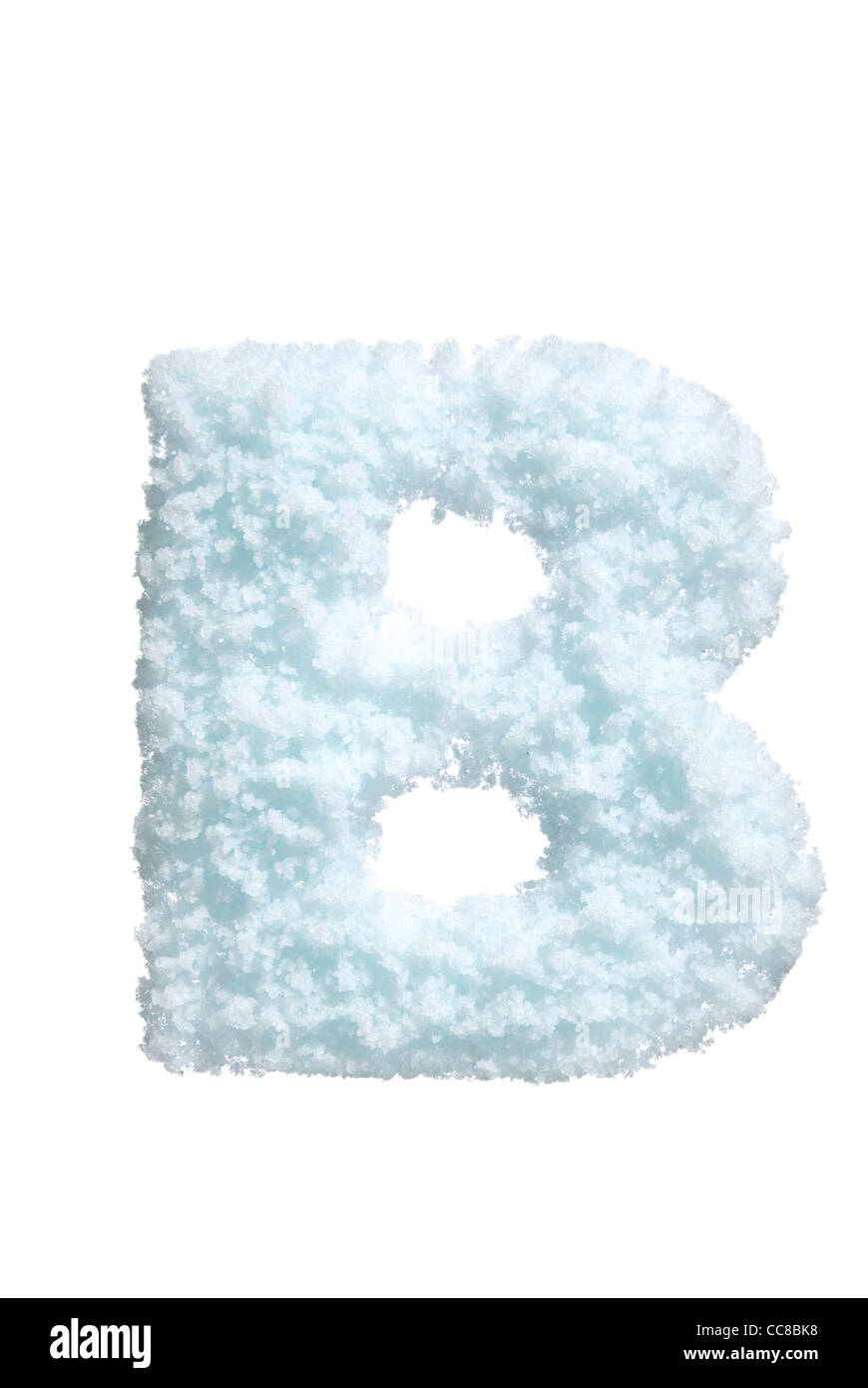 Letter from snow style alphabet. Isolated on white background. With ...