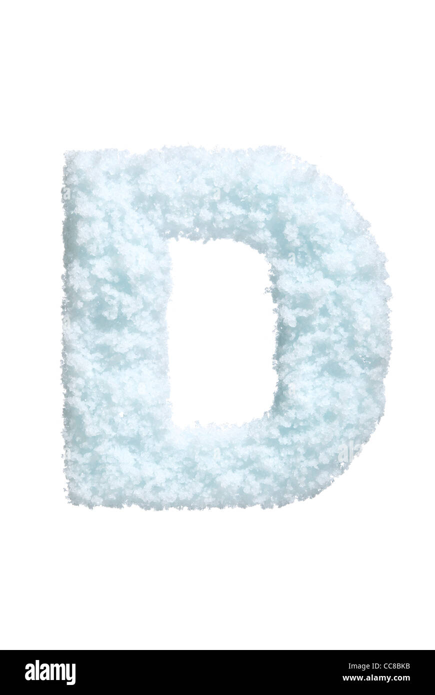 Letter from snow style alphabet. Isolated on white background. With ...