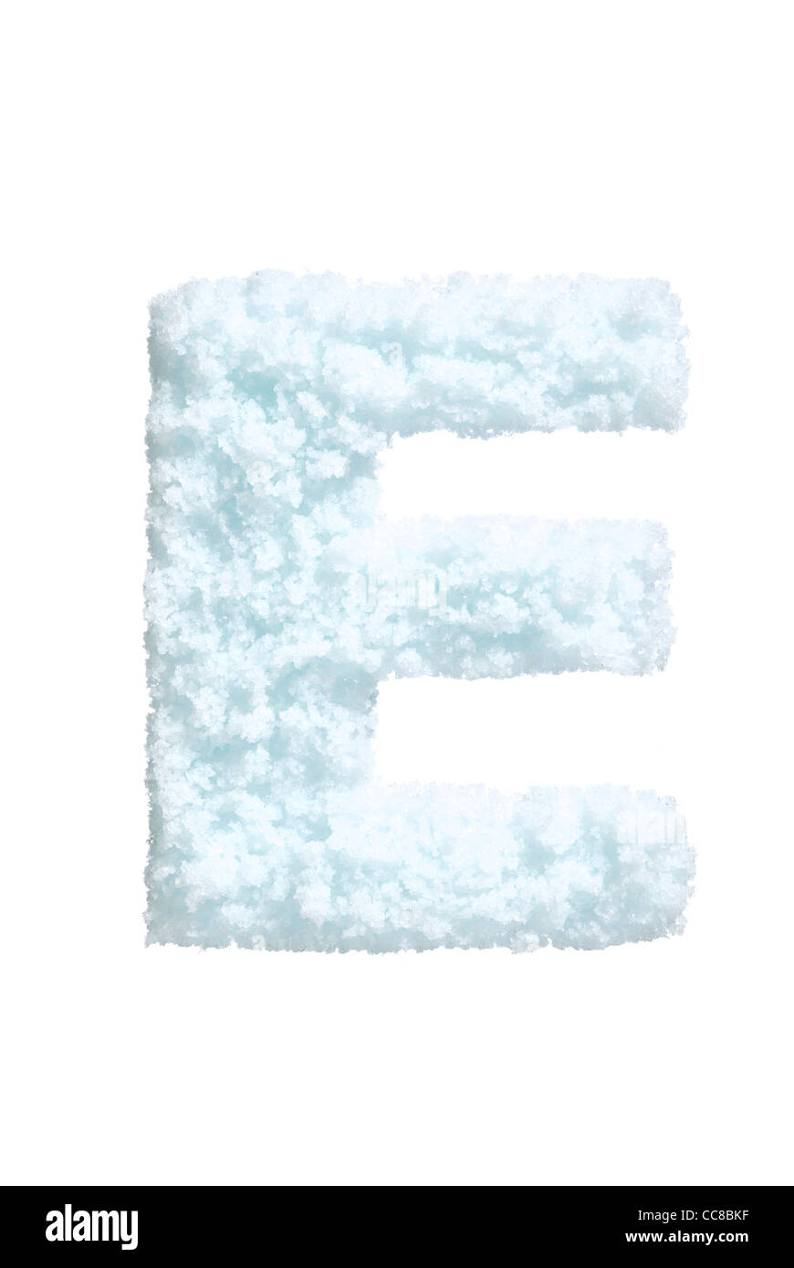 Letter from snow style alphabet. Isolated on white background. With ...