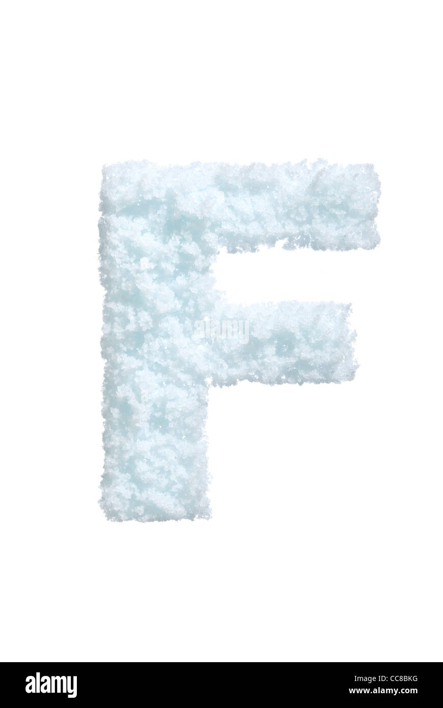 Letter from snow style alphabet. Isolated on white background. With ...