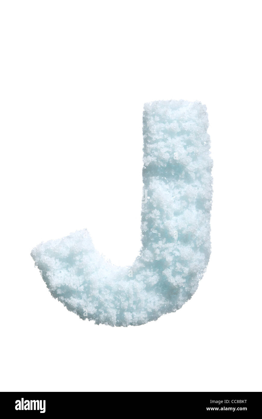 Letter from snow style alphabet. Isolated on white background. With ...