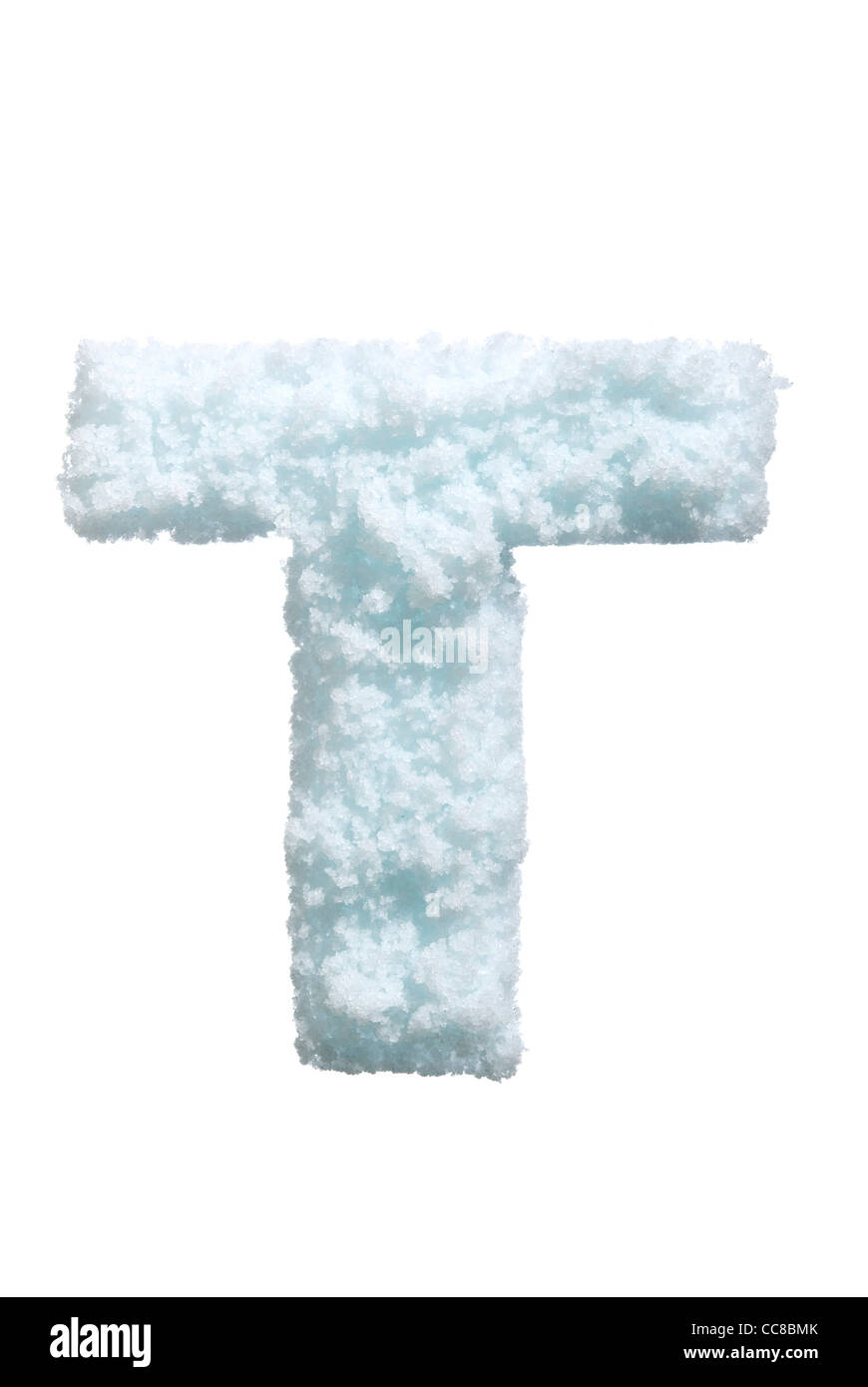 Letter from snow style alphabet. Isolated on white background. With ...