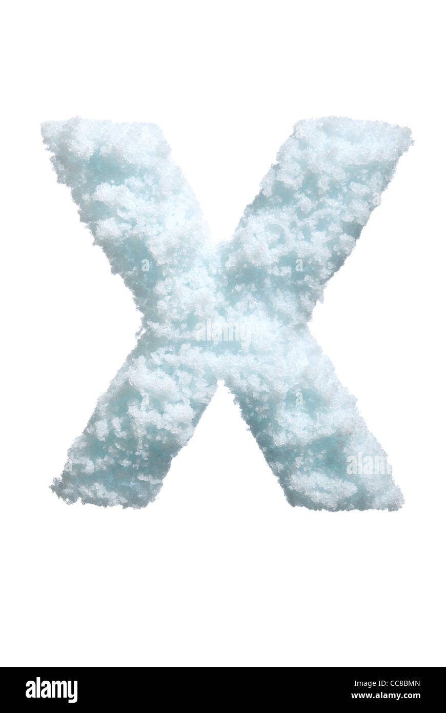 Letter from snow style alphabet. Isolated on white background. With ...