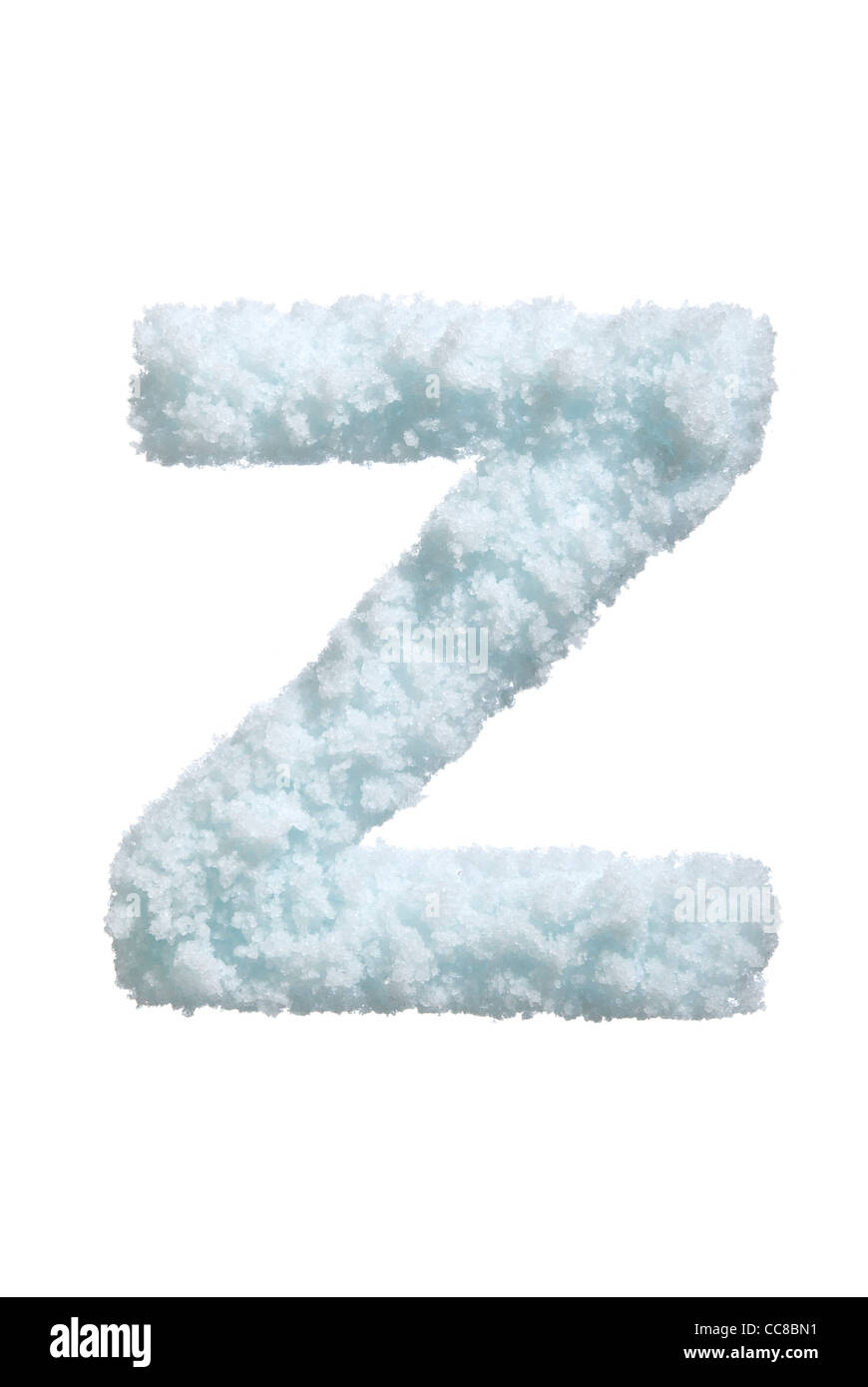 Letter from snow style alphabet. Isolated on white background. With ...