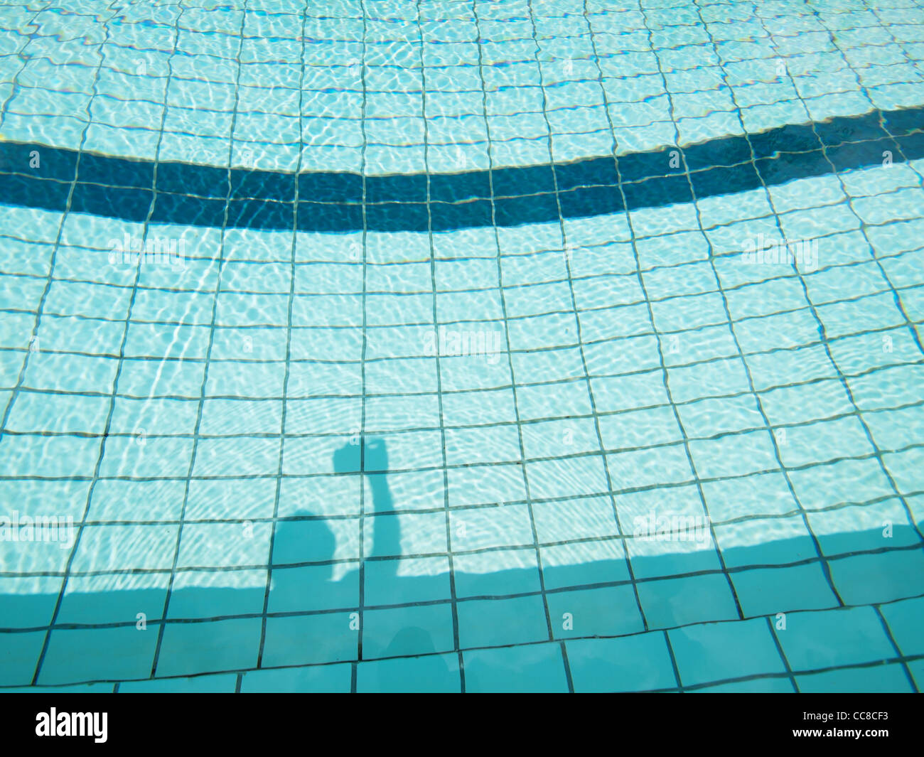 Swimming pool shadow person hi-res stock photography and images - Alamy
