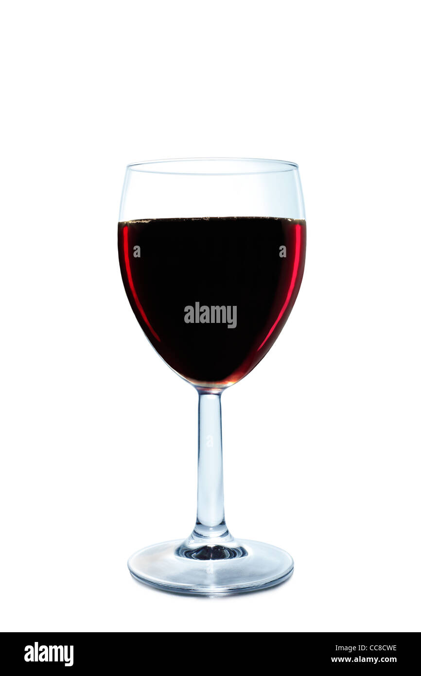 Full glass of red wine isolated on a white background Stock Photo - Alamy